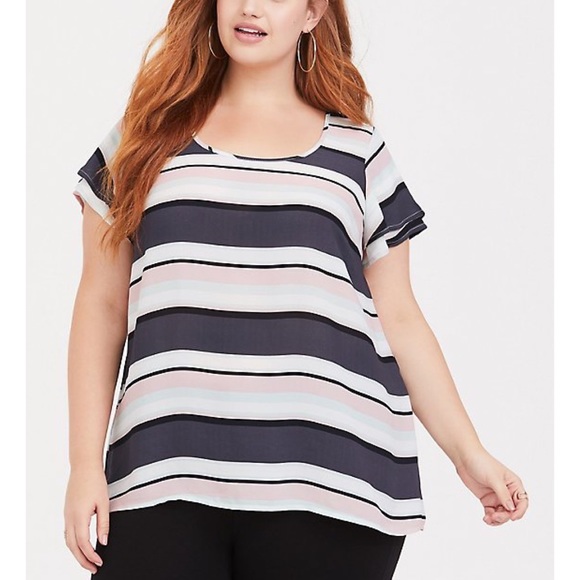 torrid | Tops | Torrid Striped Blouse | Poshmark